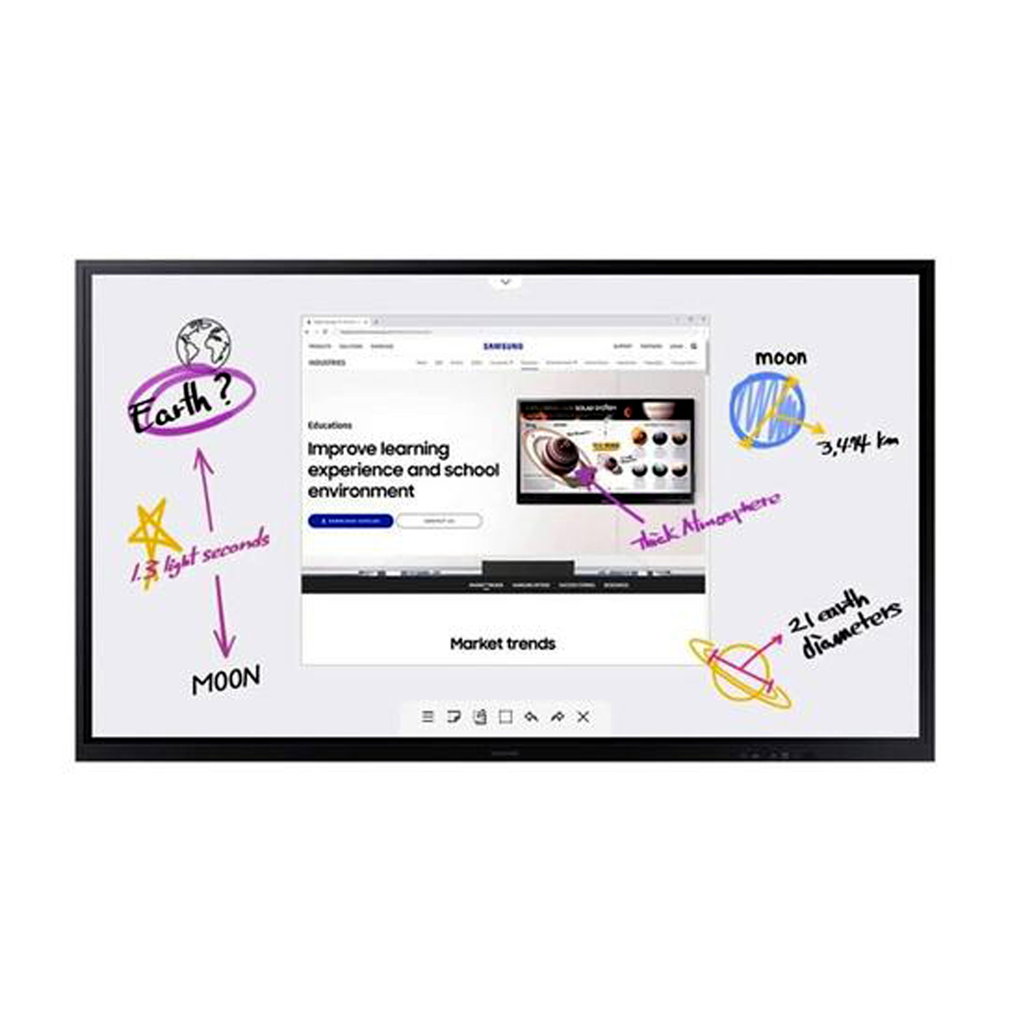 Samsung 85" Flip Pro 4K UHD Interactive Touch Display, 85WM85A ...