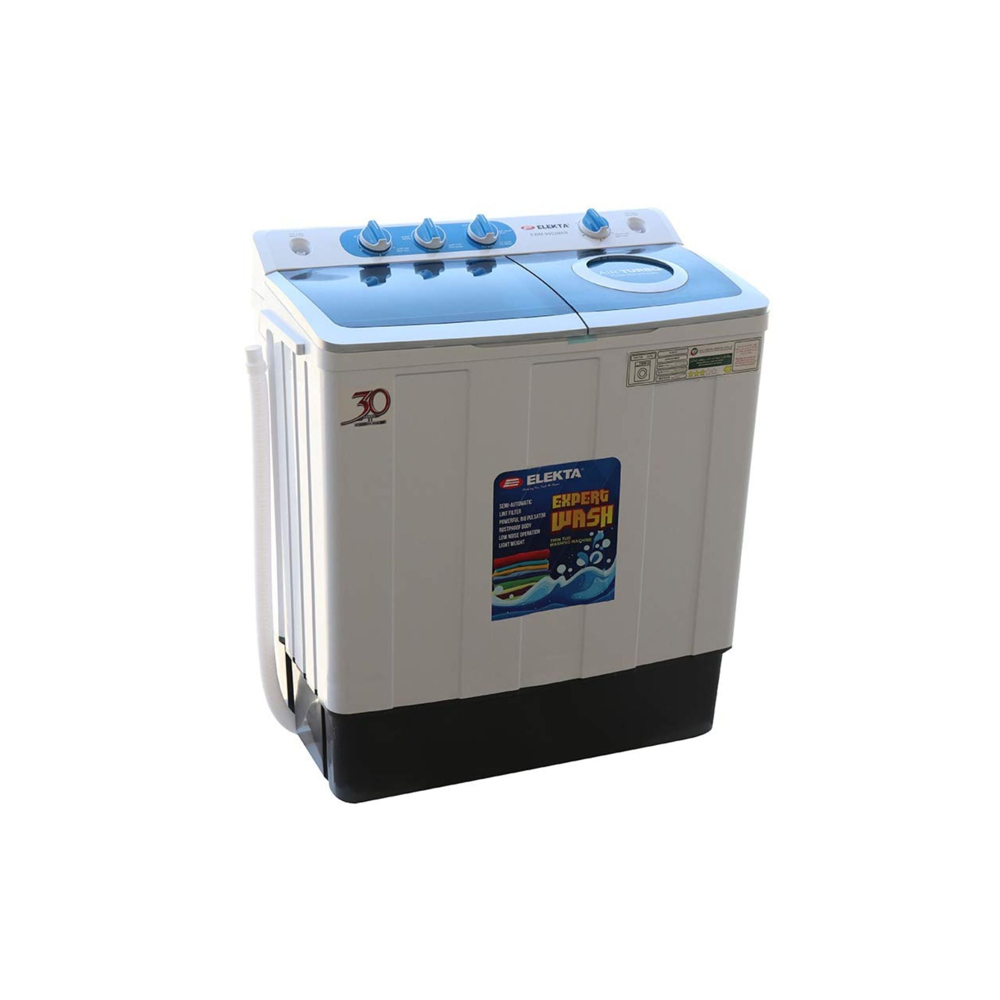 ELEKTA 9KG Twin Tub Automatic Washing Machine, NWM10000RH – AlfaShop.ae
